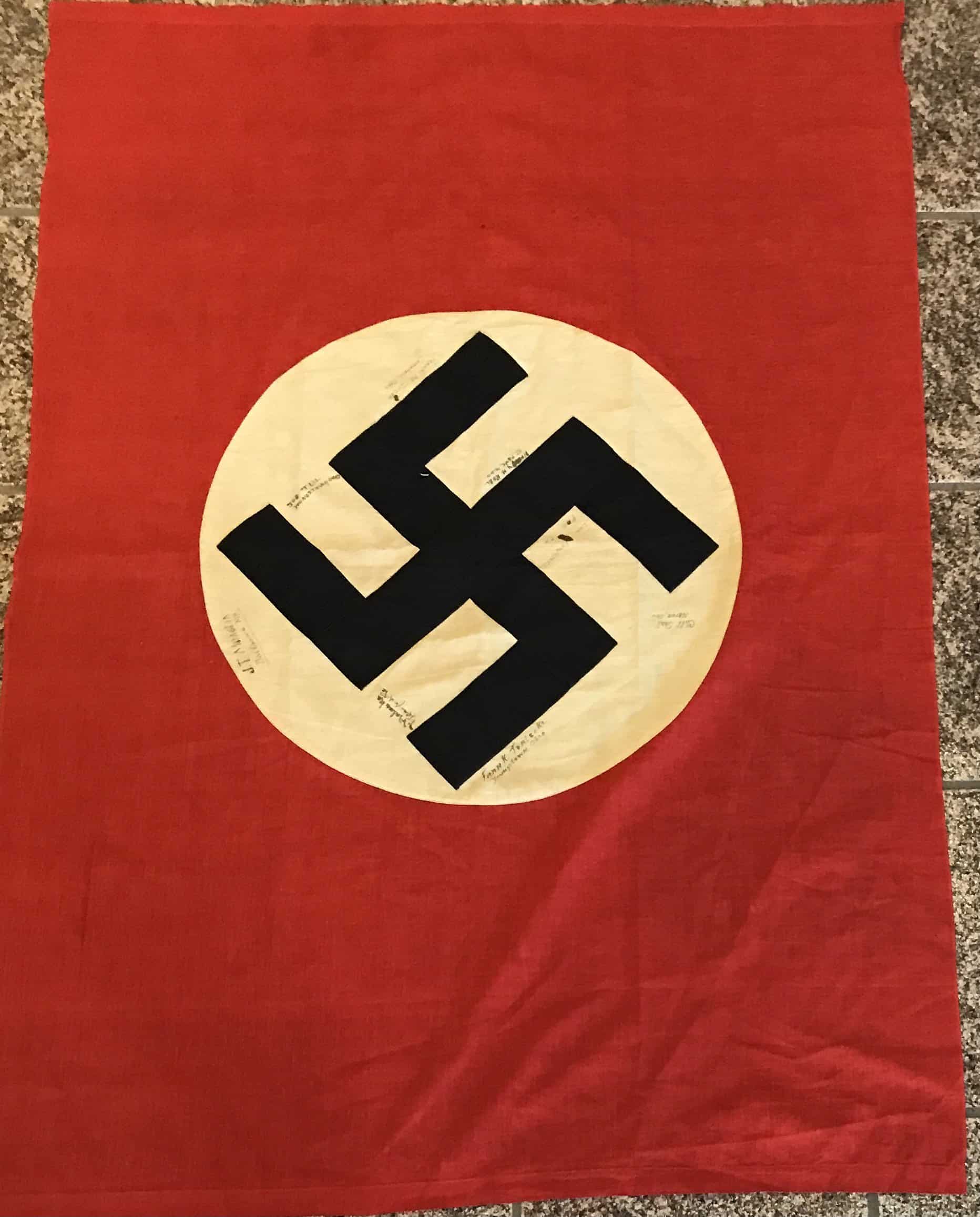 Historic WWII German NSDAP Flag Signed by U.S. Soldiers