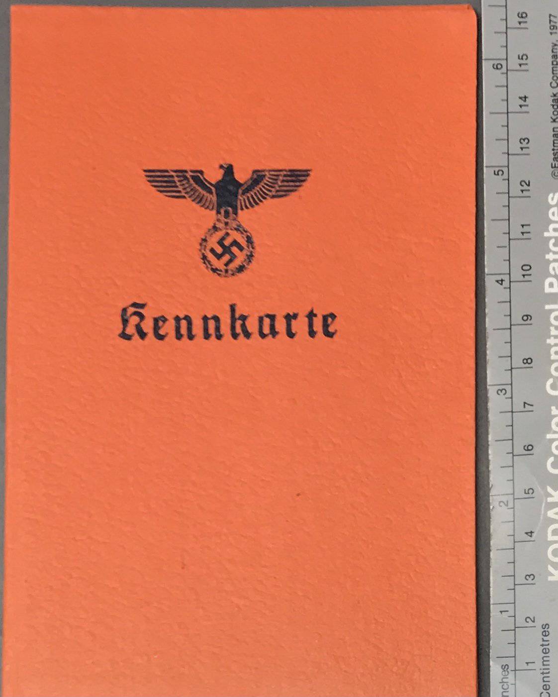 Rare German NSDAP Wehrpass Soldbuch ID Cover at Gettysburg Museum